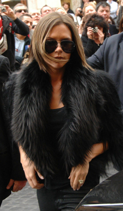 OMG, how furry: Victoria Beckham - OMG.BLOG