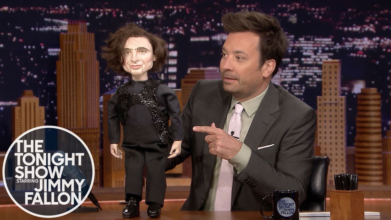 OMG, Jimmy Fallon brought that creepy-AF Timothée Chalamet marionette ...