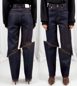 OMG, it's called FASHUN, look it up: LEJE's 'Slash' Jeans - OMG.BLOG