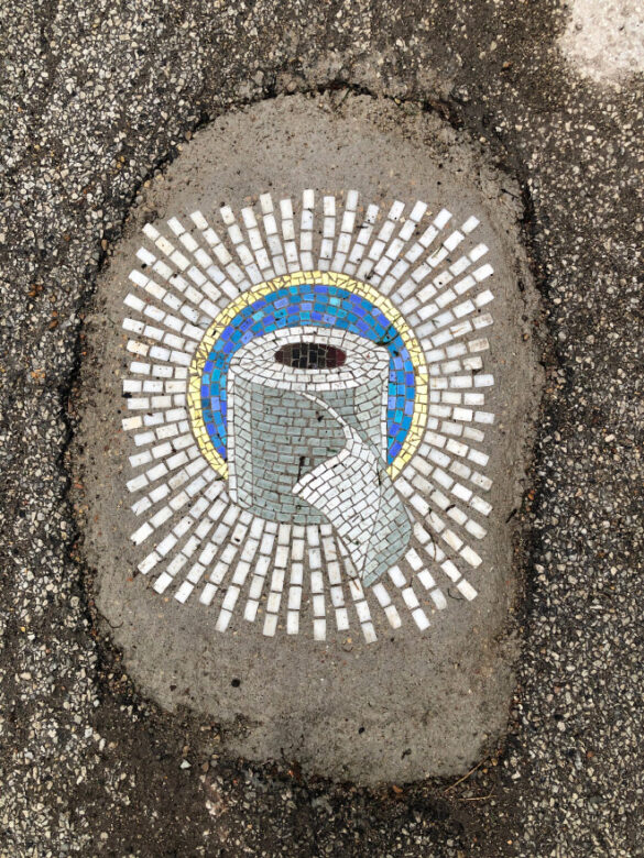 OMG, Artist Jim Bachor's turns potholes into beautiful pop mosaics ...