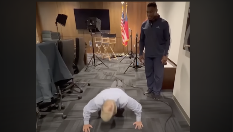 OMG, WATCH: Lindsay Graham (aka Lady G) does pushups to get Hershel ...