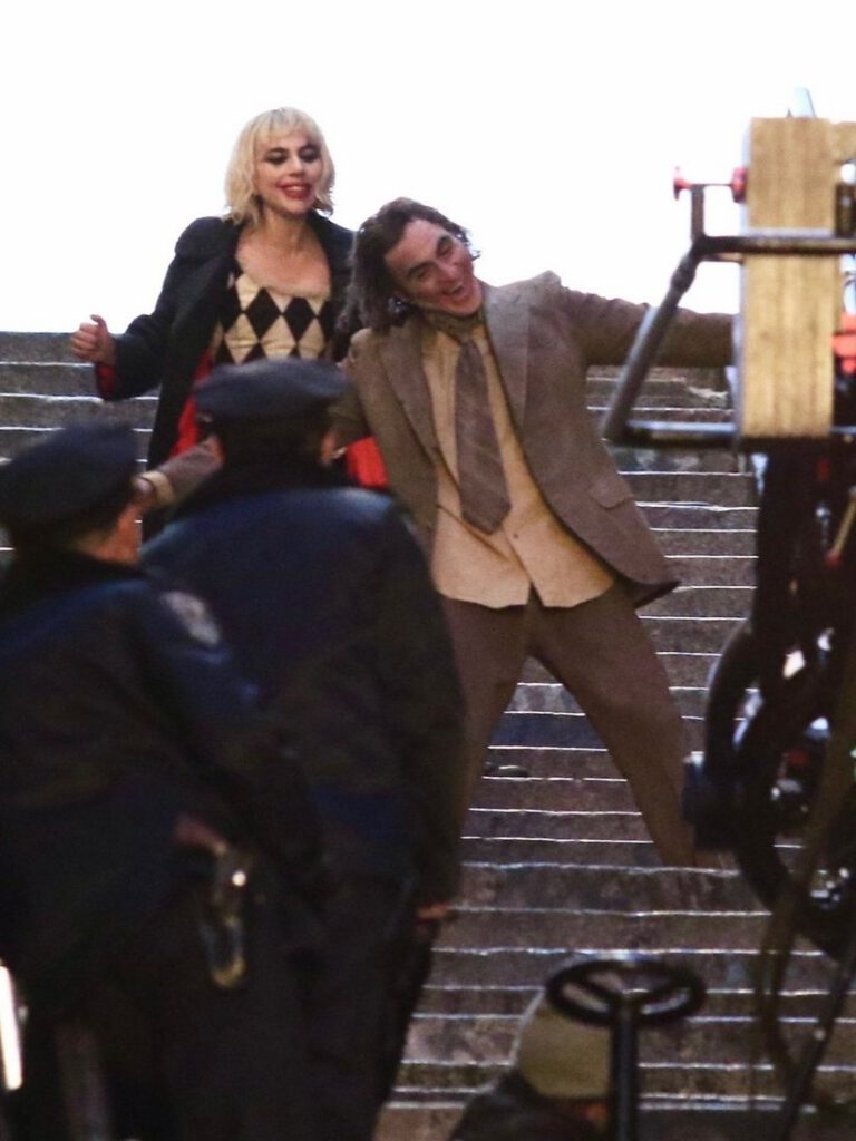 OMG, Joaquin Phoenix and Lady Gaga dance down the famous 'Joker' steps while shooting for 'Joker ...