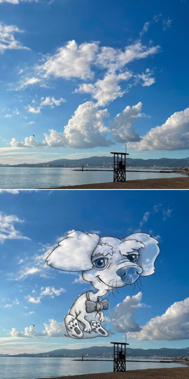 OMG, artists turns cloud formations into cartoon interpretations - OMG.BLOG