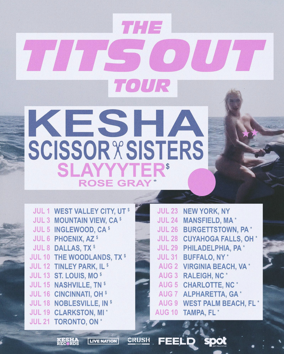 OMG, Kesha announces ‘The Tits Out Tour’ with Scissor Sisters ...